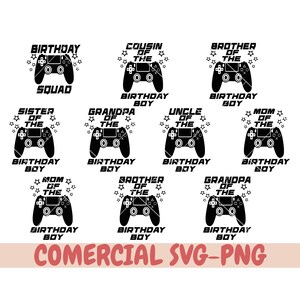 Level up Gaming Birthday Bundle SVG Birthday Gamer SVG Video - Etsy
