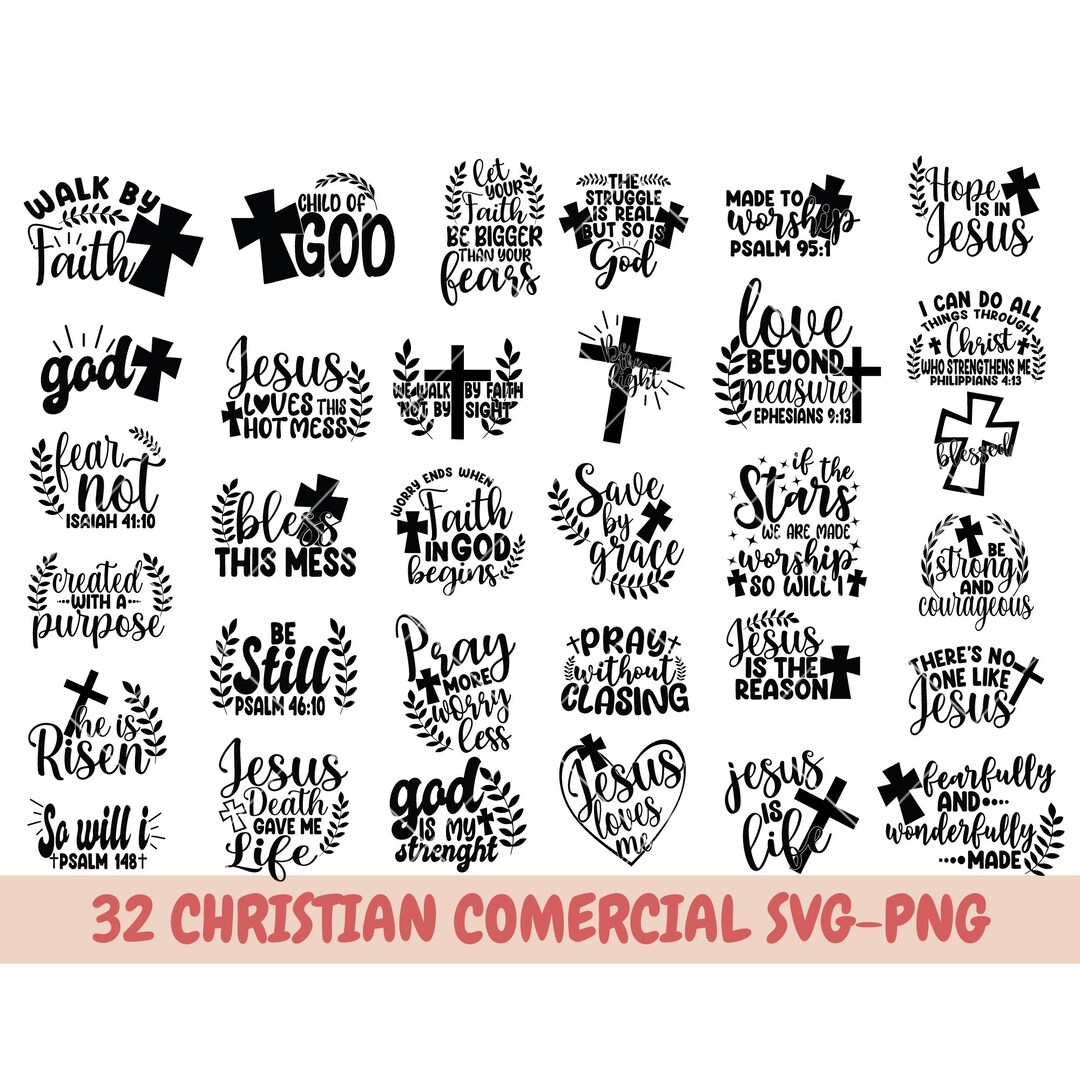 Christian Bundle SVG Scripture Bundle Bible Verse Bundle - Etsy