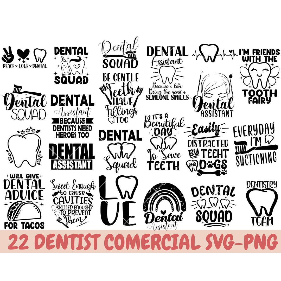 Bundle Dental Svg, Bundle Dentist Svg, Dental Squad Svg, Dentist Quotes ...