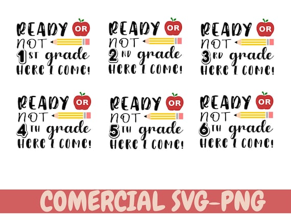 Ready or Not 3rd Grade Here I Come Svg First Day of School - Etsy