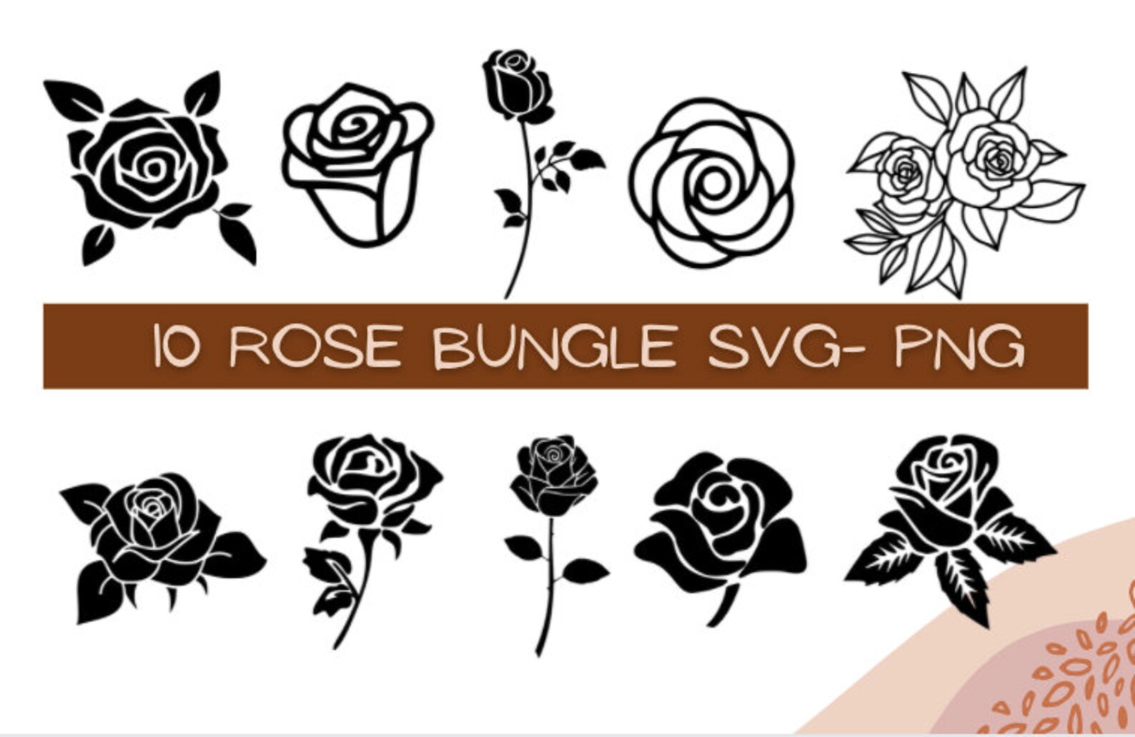 Rose Svg Roses Svg Rose Png Rose File Flowers Svg Flowers - Etsy