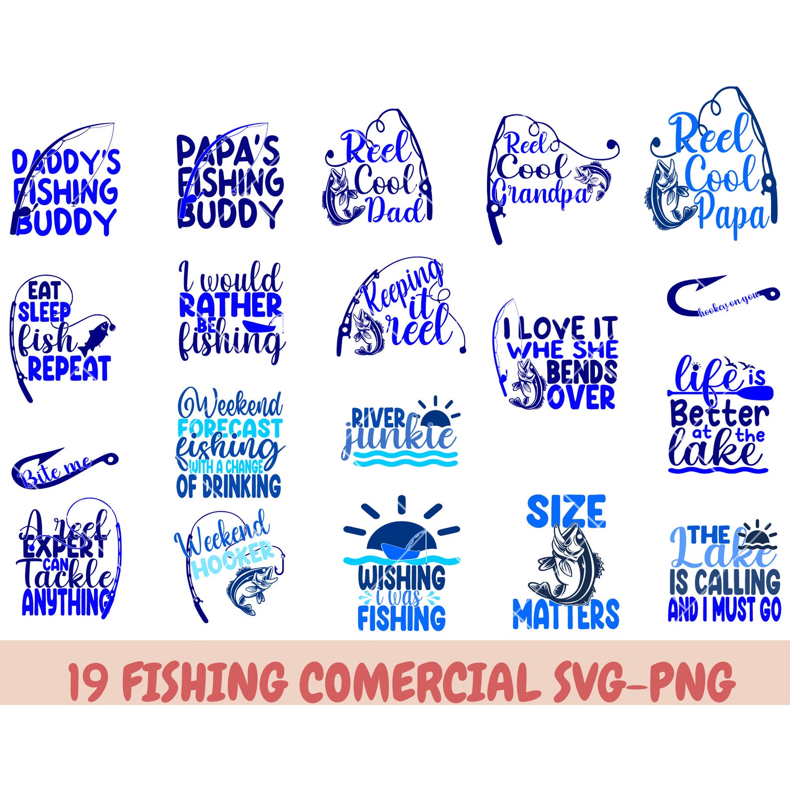 Fishing SVG Bundle Fisherman SVG Bundle Fishing Quotes SVG - Etsy