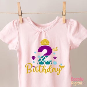Second Birthday, Mermaid SVG , Mermaid Party Decoration, Bundle Mermaid ...