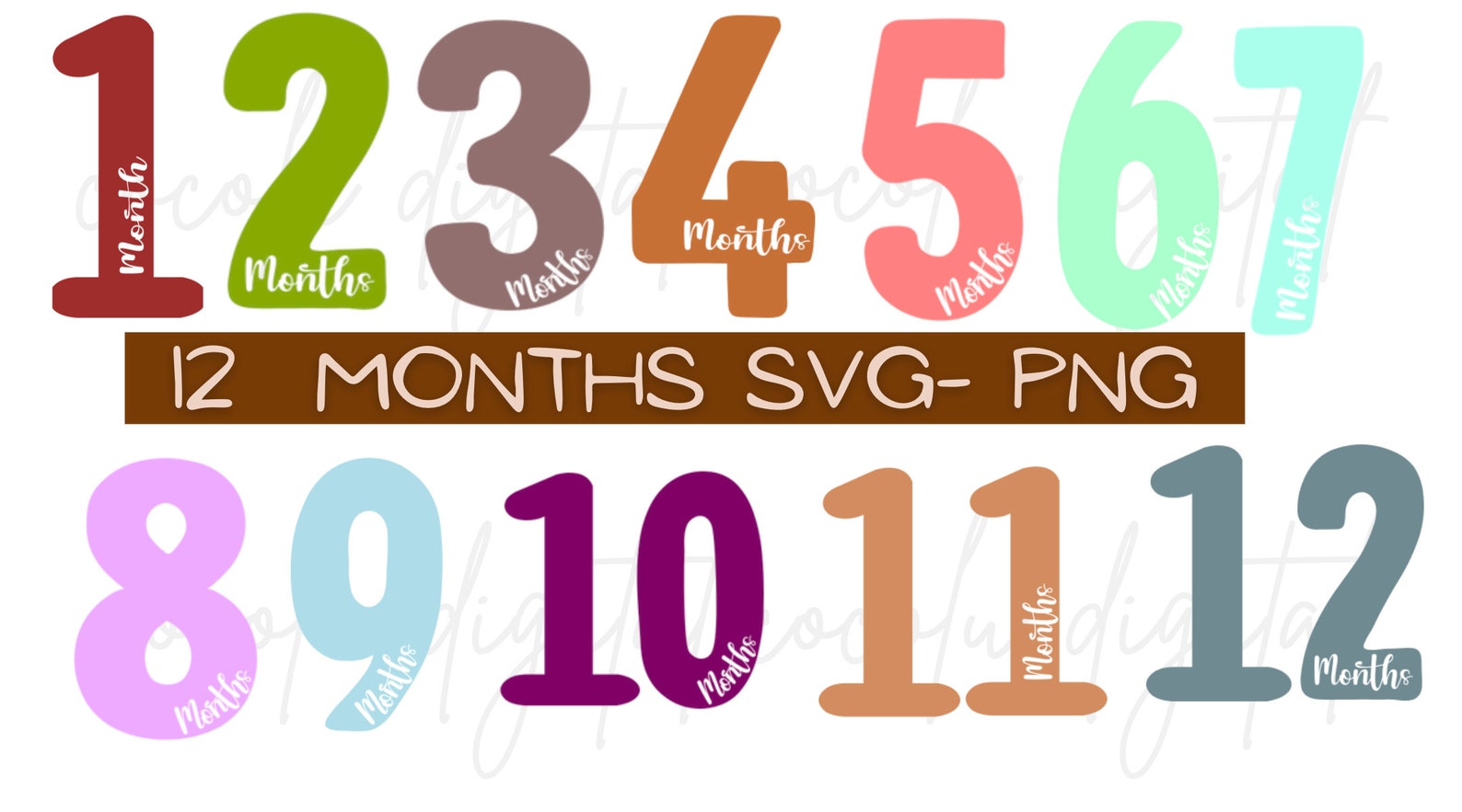 Milestone Months Svg 12 Month Onesie SVG Designs Baby - Etsy