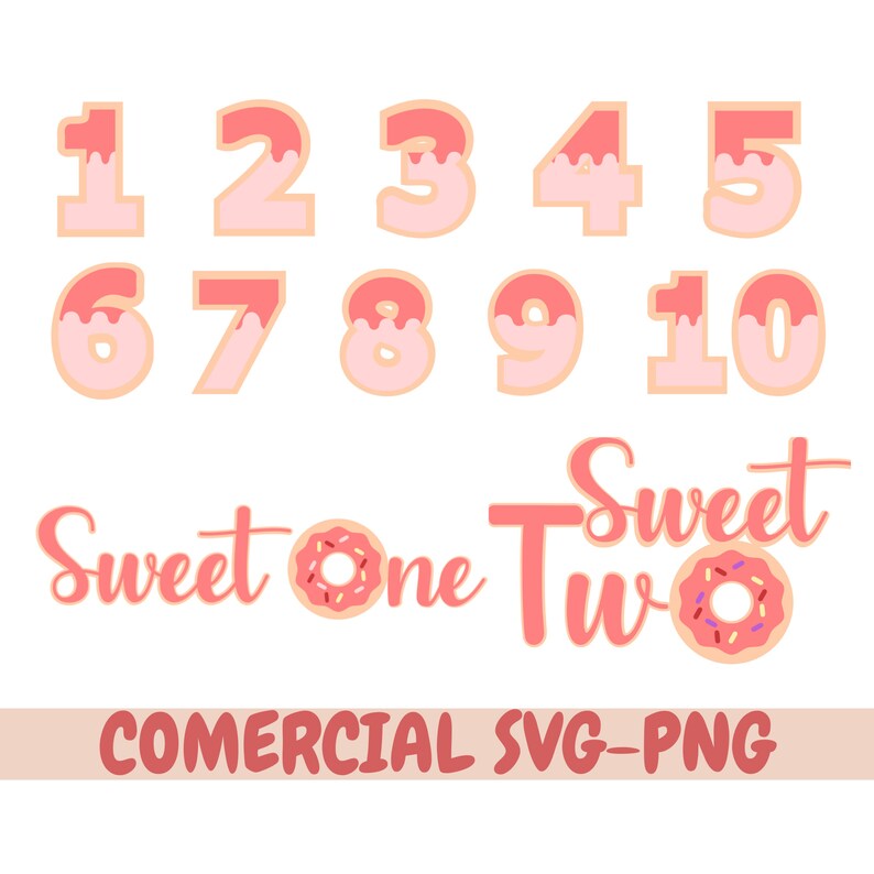 Donut Svg Donut Numbers Svg Happy Birthday Svg Donut Cake - Etsy