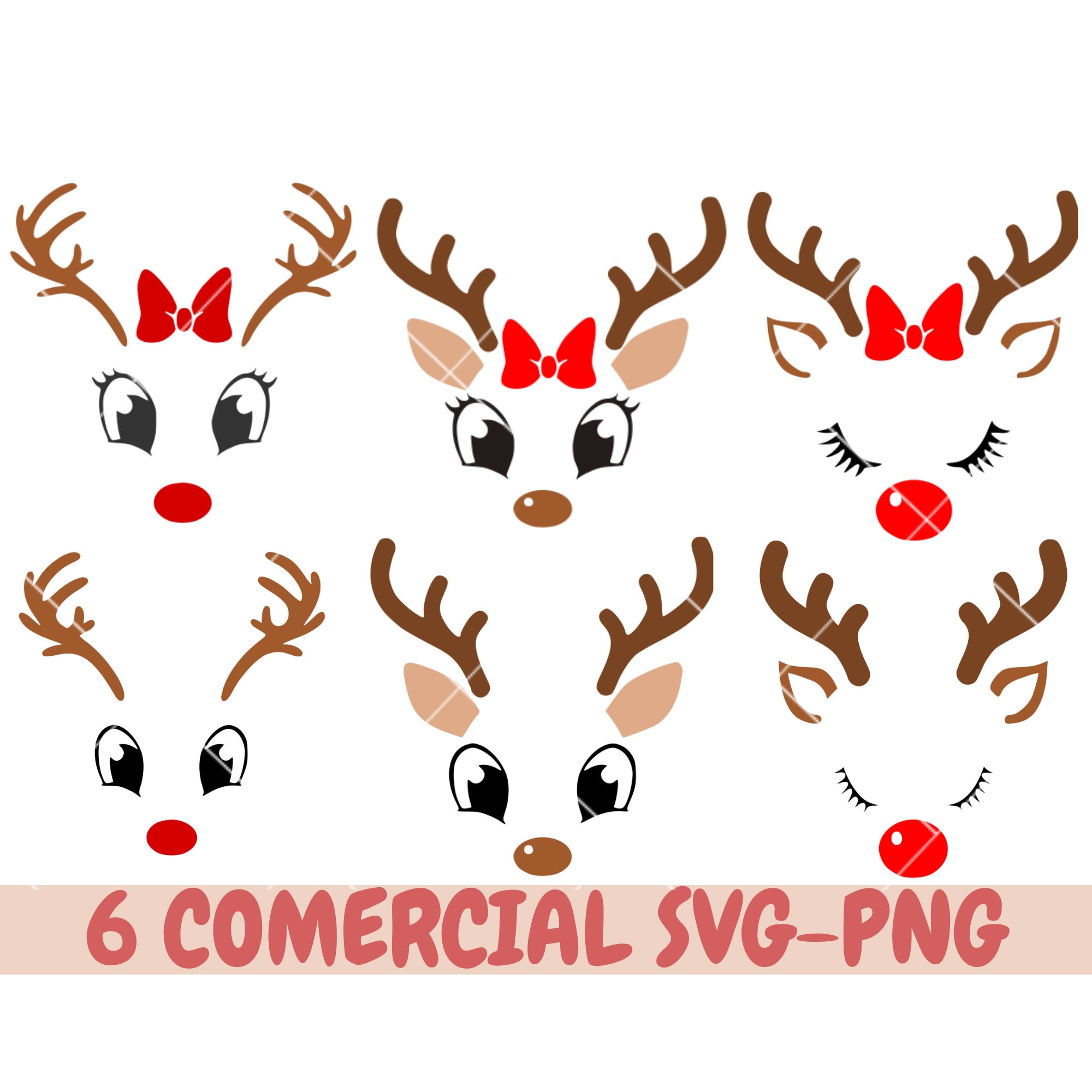 Reindeer SVG Reindeer Couple Svg Christmas Svg Holiday Svg - Etsy