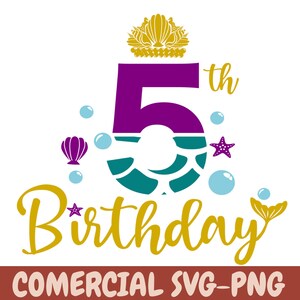 Big Bundle My Birthday Mermaid SVG , Mermaid Party Decoration, Bundle ...