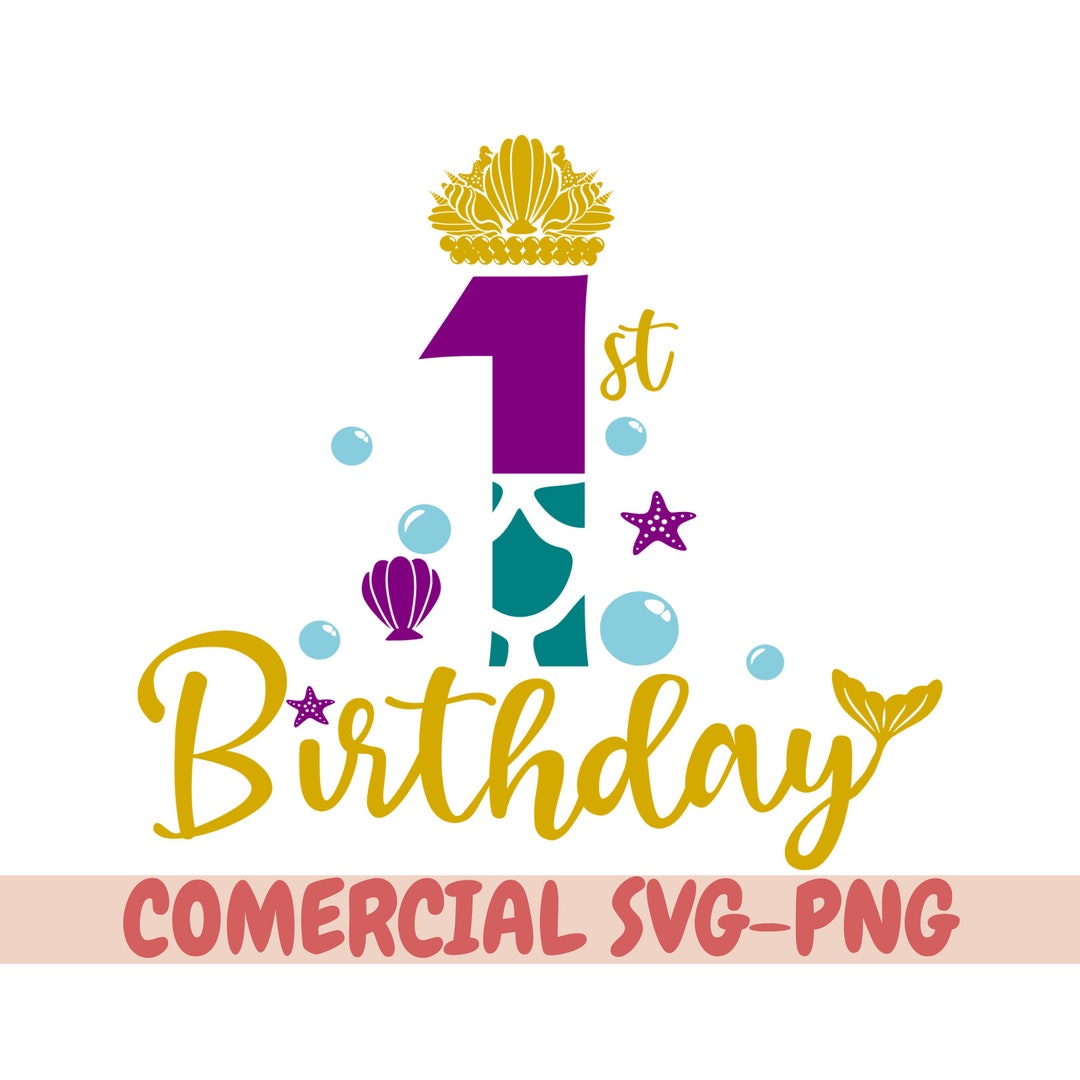 Mermaid Birthday Svg, Mermaid Tail Svg Mermaid Girl Svg, Mermaid Party ...