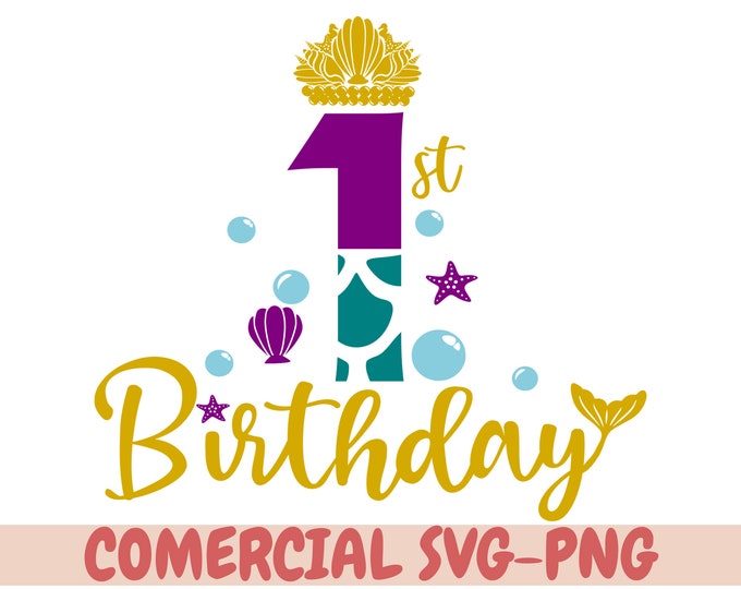 4th Birthday Mermaid SVG | Mermaid SVG | Mermaid Birthday SVG | Mermaid ...