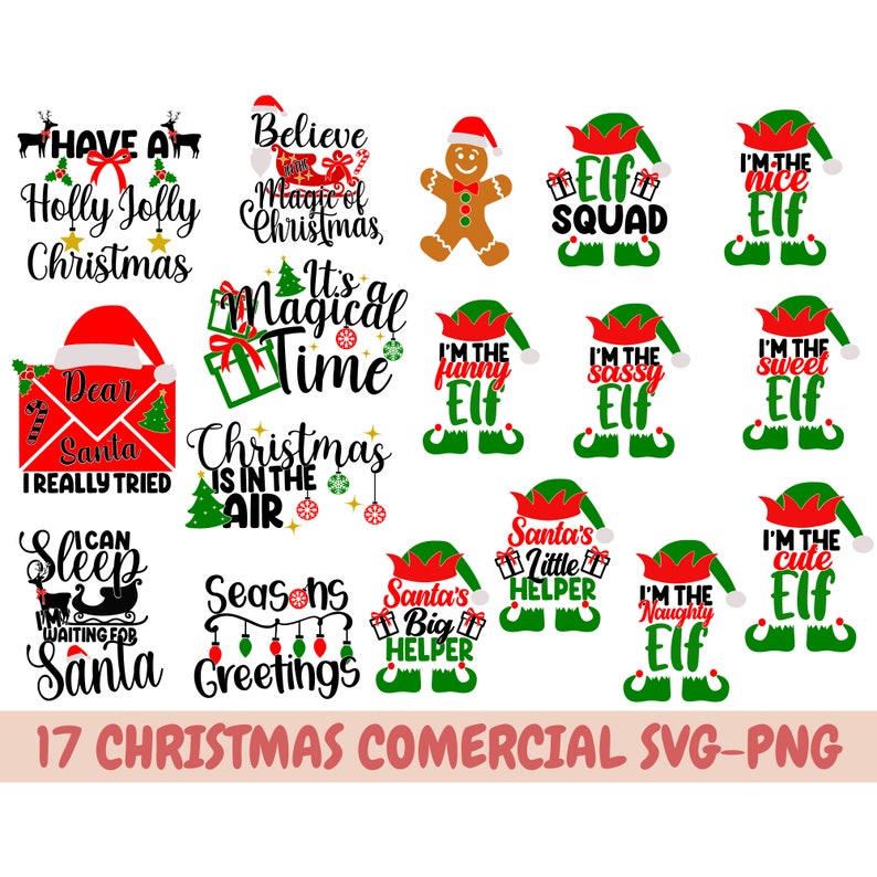 Elf Svg Elf Hat and Feet SVG Elf Family Matching Family - Etsy