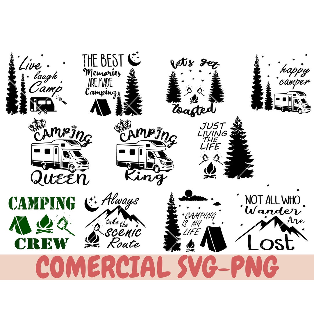 Camping Bundle Svg, Camp Life Svg, Camping Svg, Adventure Svg ...