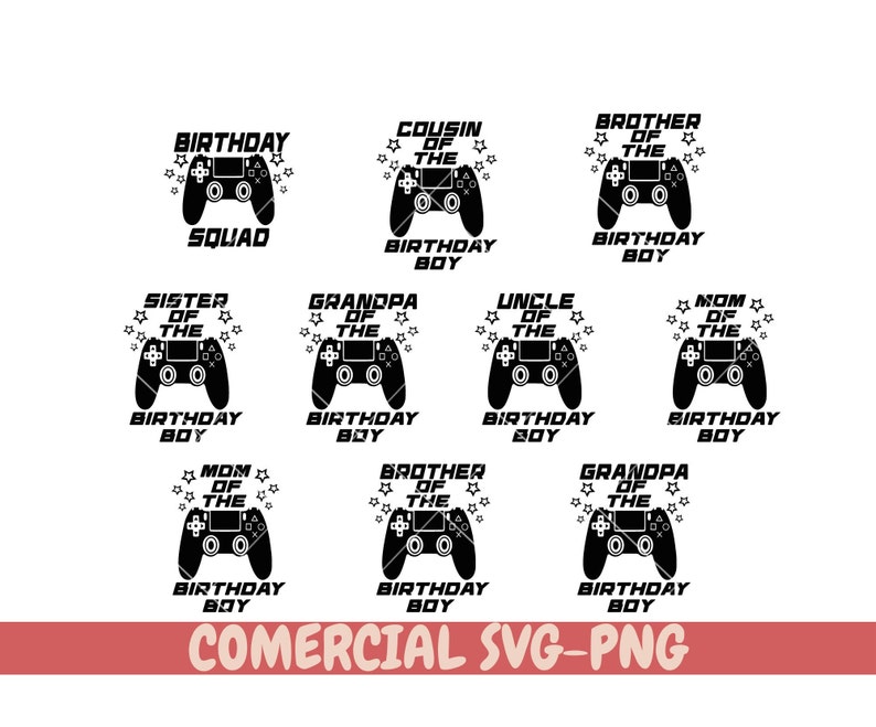 Level up Gaming Birthday Bundle SVG Birthday Gamer SVG Video - Etsy