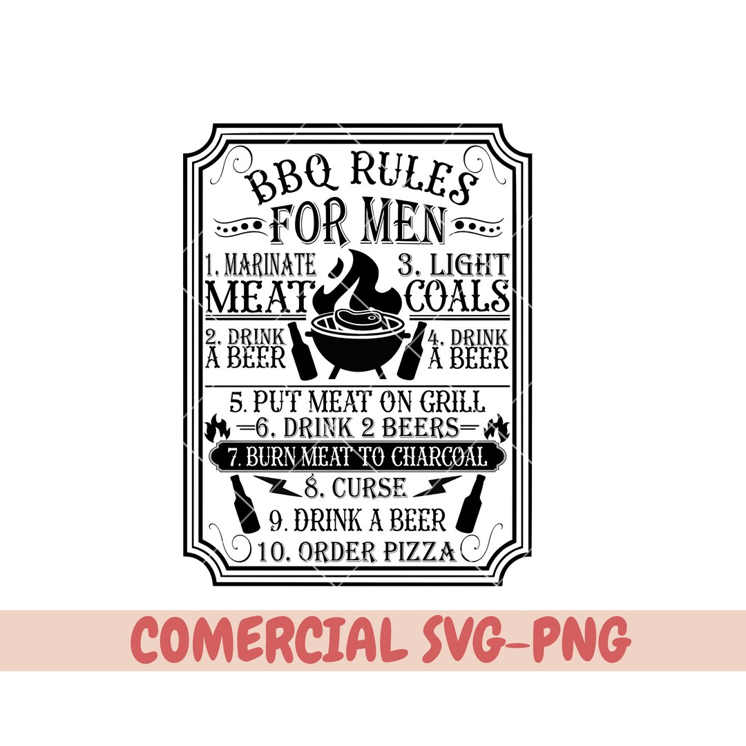 Bbq Rules Svg,bbq Svg, Grilling Svg Bundle, Funny Apron Svg, Dad's Bar ...