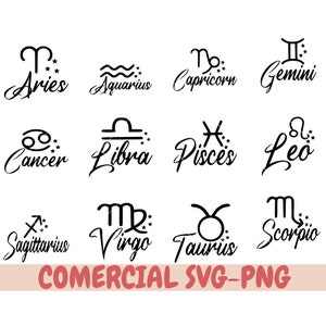 Celestial Star Sign SVG Bundle, Zodiac Constellation Svg, Astrology Svg ...