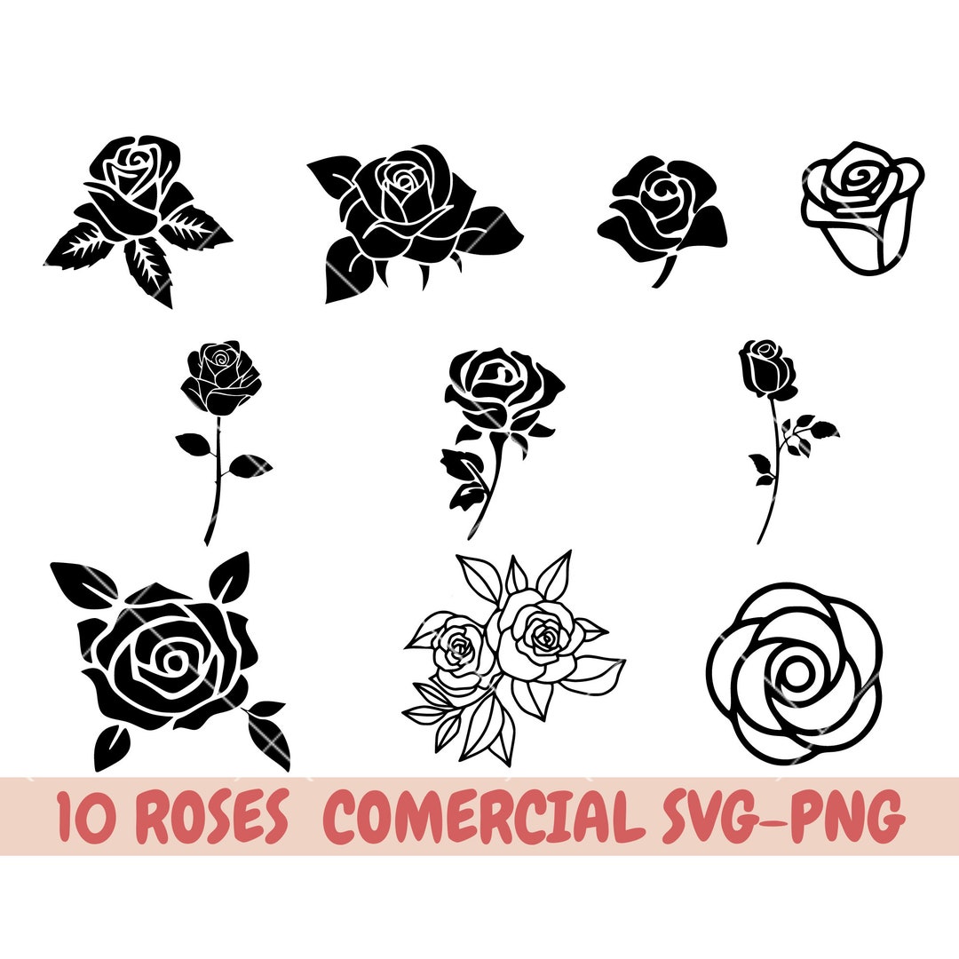 Rose Svg, Roses Svg, Rose Png, Rose File, Flowers Svg, Flowers Png, - Etsy