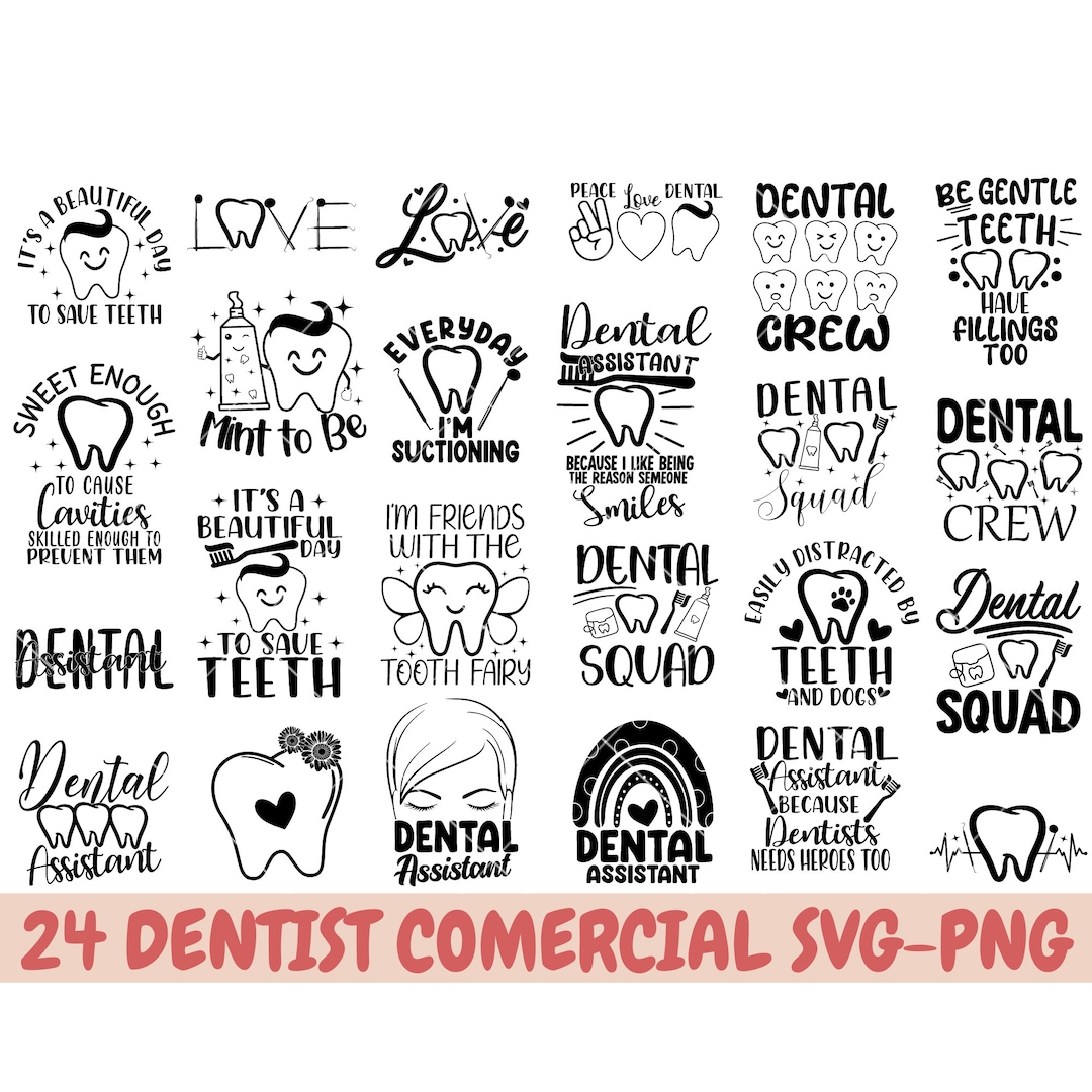 Bundle Dental Svg, Bundle Dentist Svg, Dental Squad Svg, Dentist Quotes ...