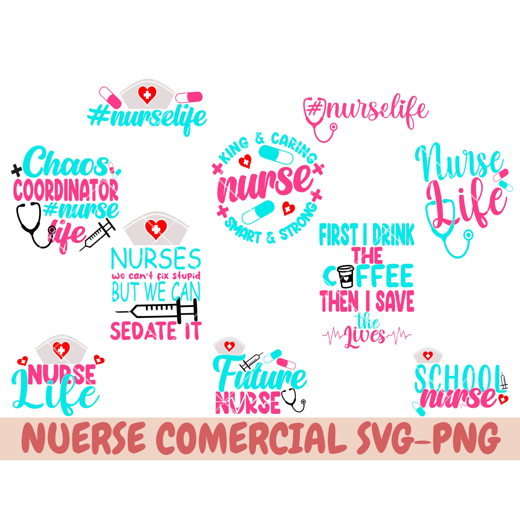 Nurse SVG Bundle Nurse Quotes SVG Doctor Svg Nurse - Etsy