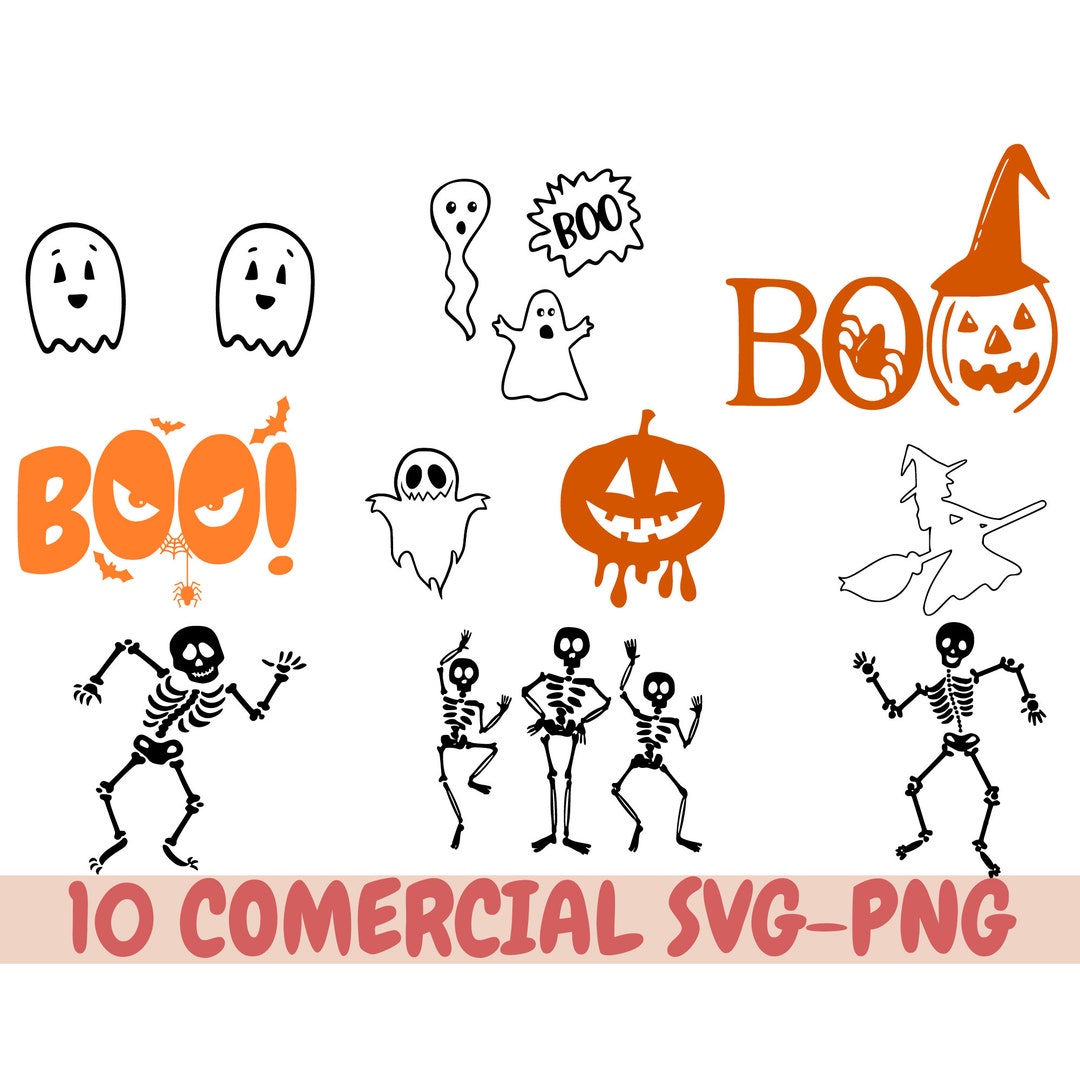 Halloween SVG Bundle, Ghost Pumpkin Bat Web Svg, Witch Svg, Halloween ...