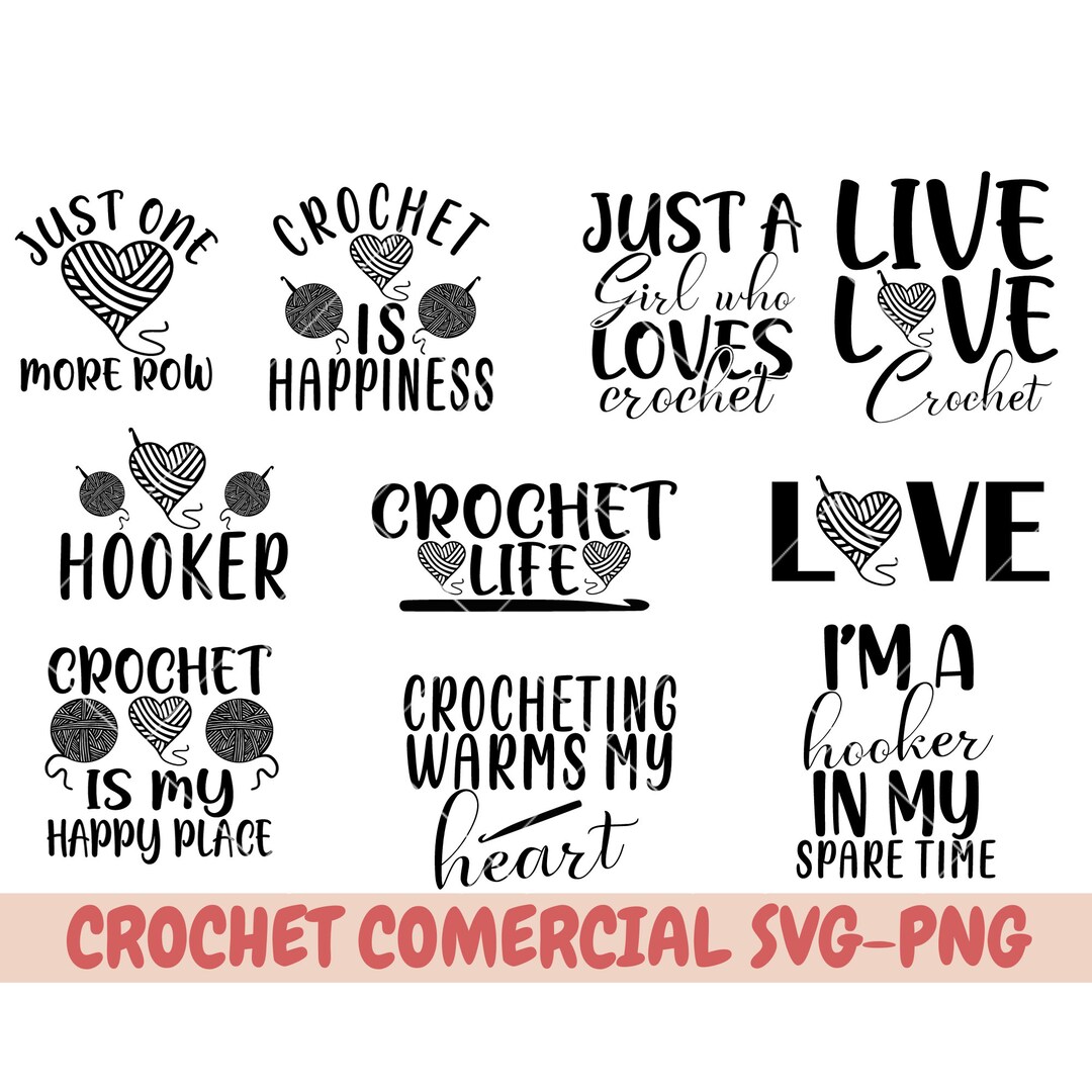 Crochet Quotes SVG Bundle by Oxee, Crochet Hook Svg, Crochet Girl Svg ...