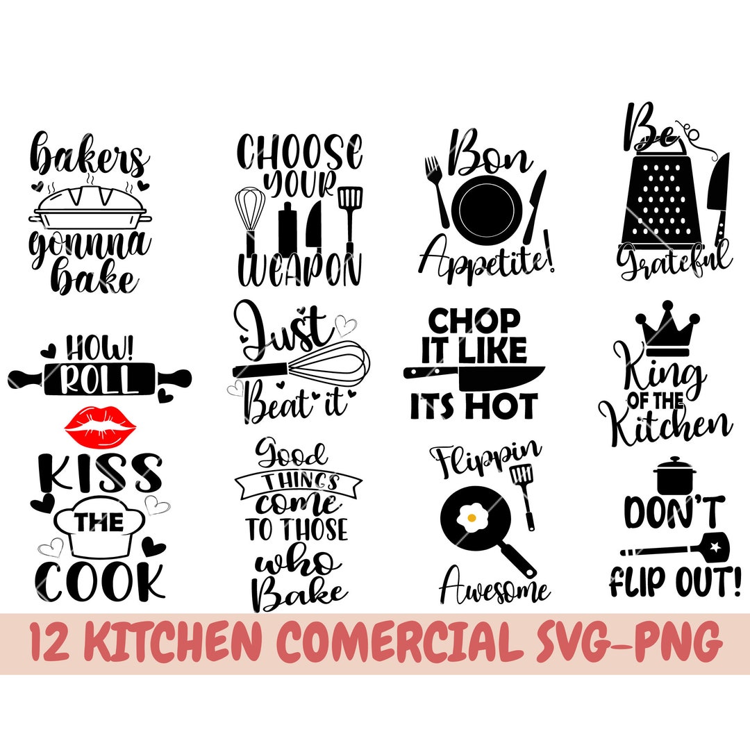 Funny Kitchen Svg Bundle Kitchen Saying Kitchen Quote Apron Svg