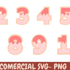 Donut Svg Donut Numbers Svg Happy Birthday Svg Donut Cake | Etsy