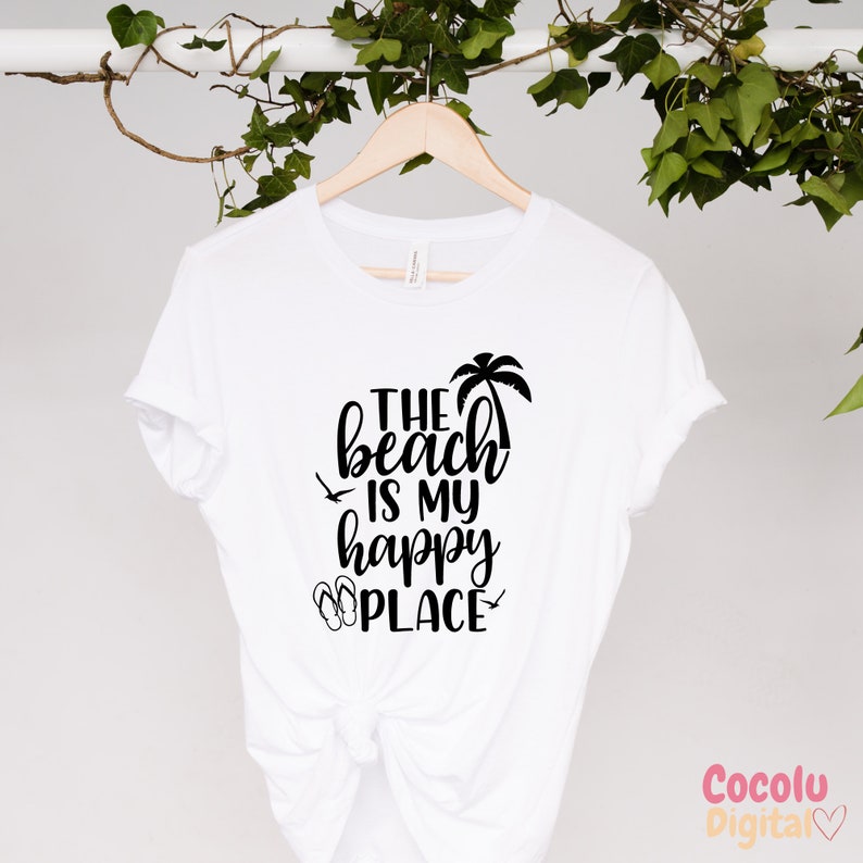 The Beach is My Happy Place SVG Cut File Cricut Commercial - Etsy
