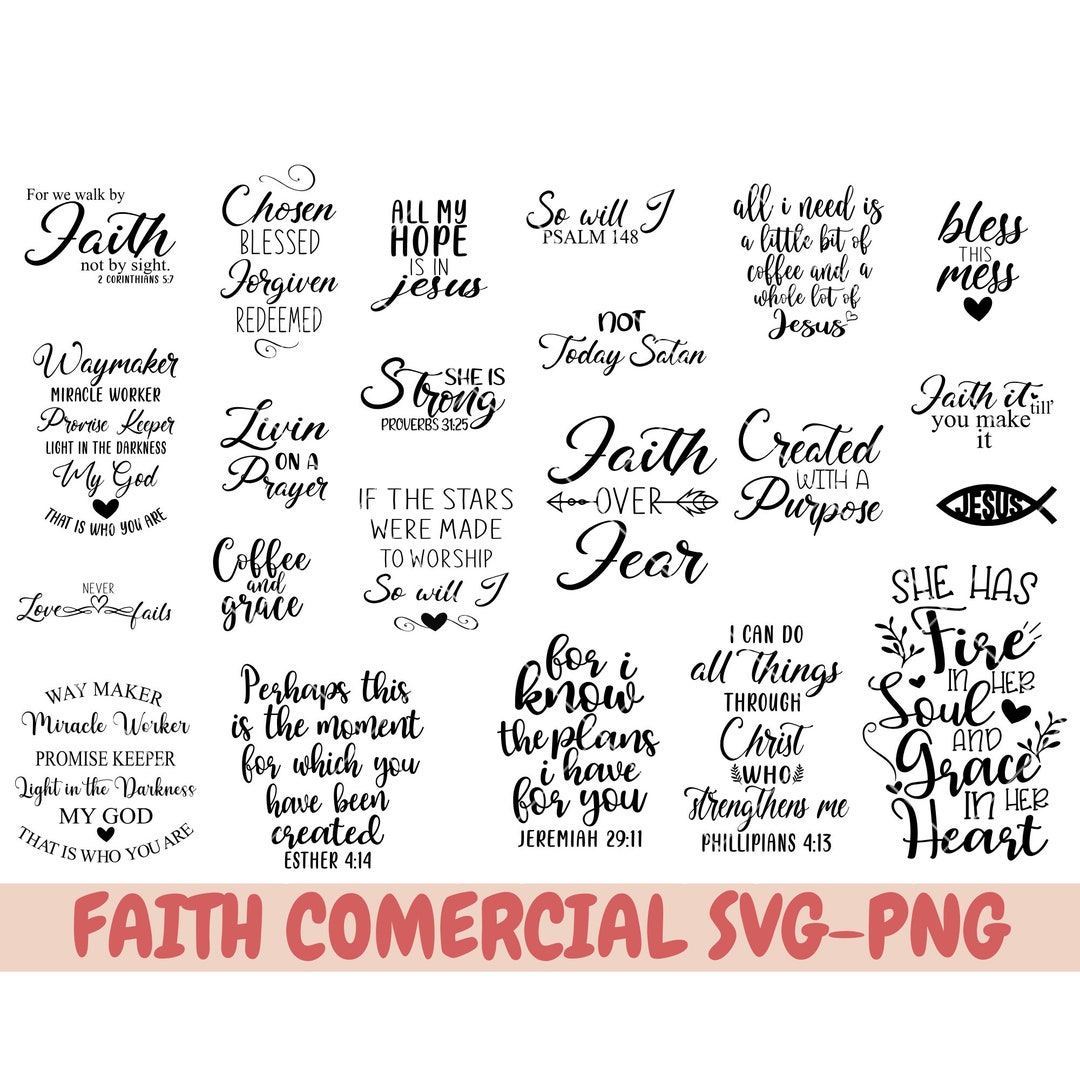 Christian Bundle SVG, Scripture Bundle, Instant Download, Bible Verse ...