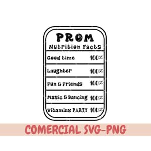 Prom Svg, Class 2023 Svg, Nutrition Facts Svg, Nutrition Svg ...