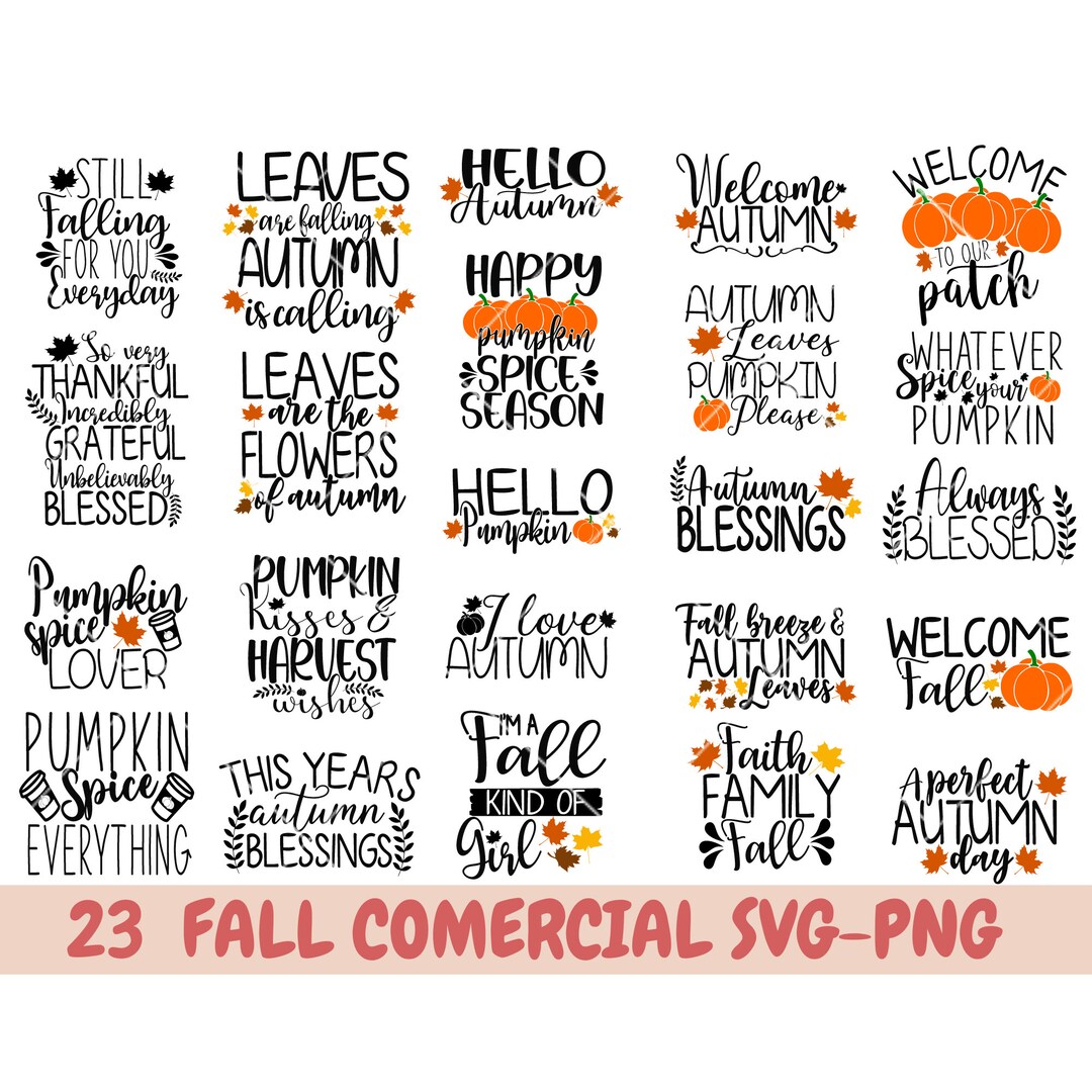 Fall SVG, Fall Bundle, Autumn Svg, Thanksgiving Svg, Fall Svg Designs ...