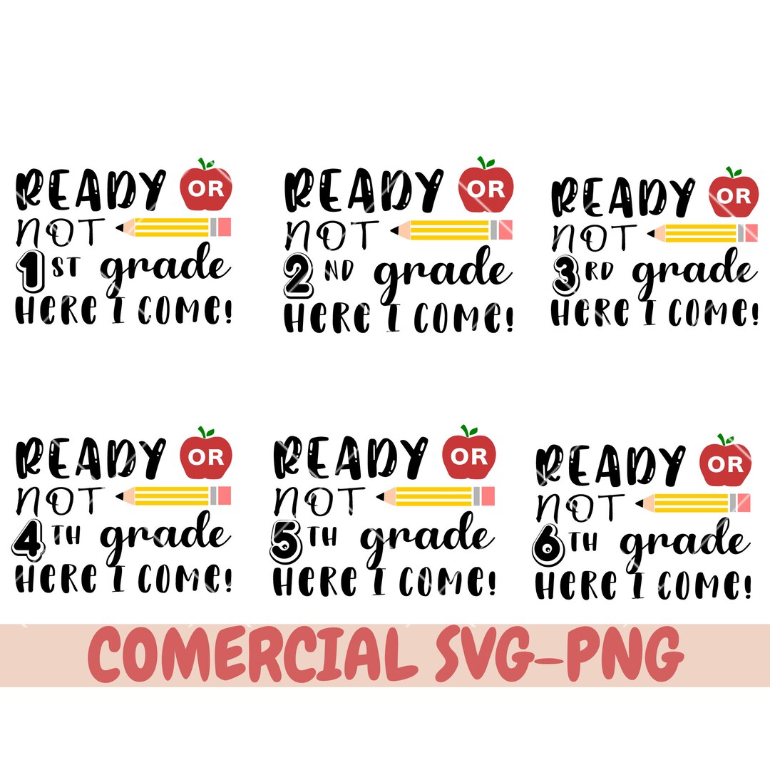 Ready or Not 3rd Grade Here I Come Svg, First Day of School Svg, Back ...