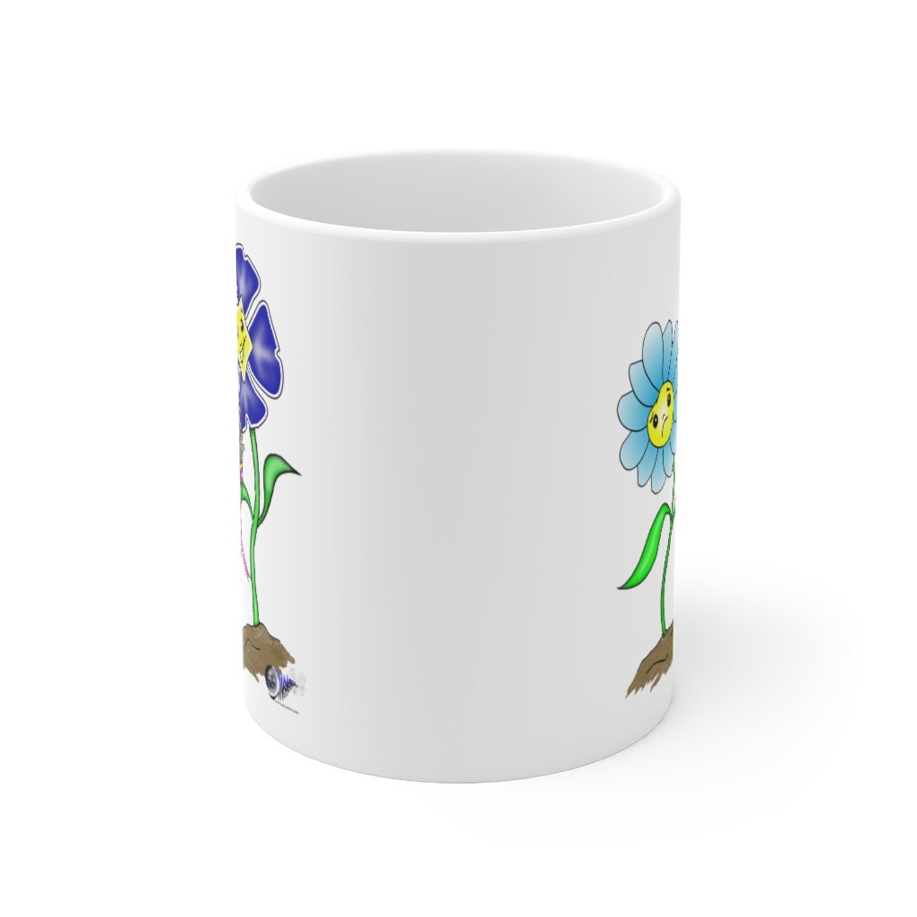 Ceramic Mug Sad to Happy Human Bouquet Fun Gift giving love friend sold ...