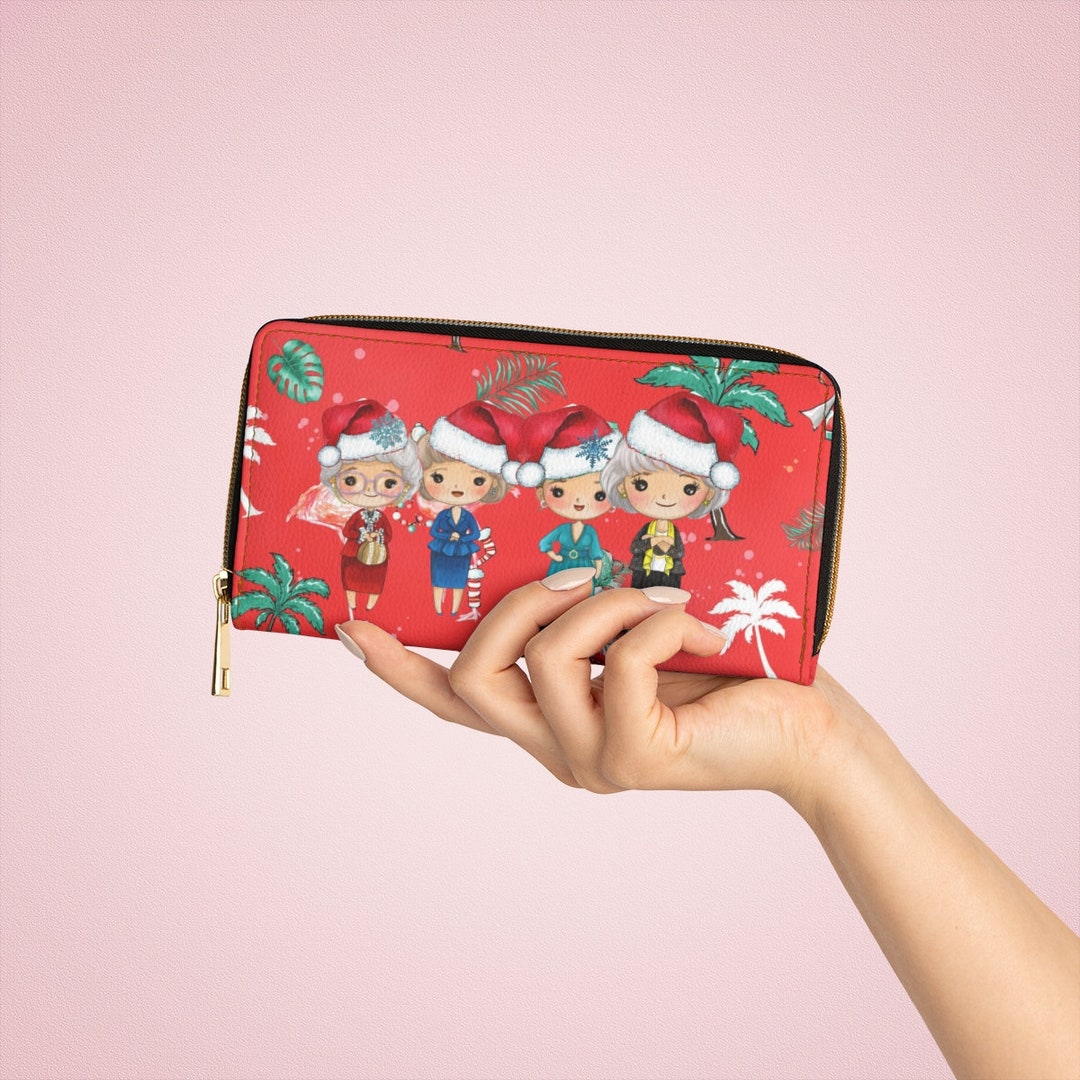 Golden Girls Miami Christmas Vegan Leather Zipper Wallet Handbag Miami ...