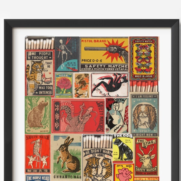 Matchbox Collage Poster - Etsy