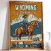 Wyoming Art Print, Jackson Hole Skyline Poster Horizontal Print ...