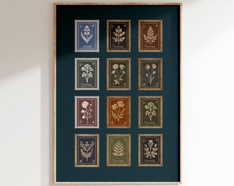 Vintage Stamp Collage Digital Wall Art/poster - Etsy
