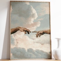 The Creation of Adam Digital Print - Etsy