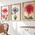 Floral Watercolor Print Set of 3, Wildflower Field Wall Art, Colorful ...