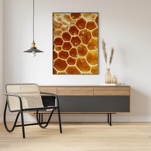 Honeycomb With Bubbles Print, Vintage Style Kitchen Wall Art - Etsy