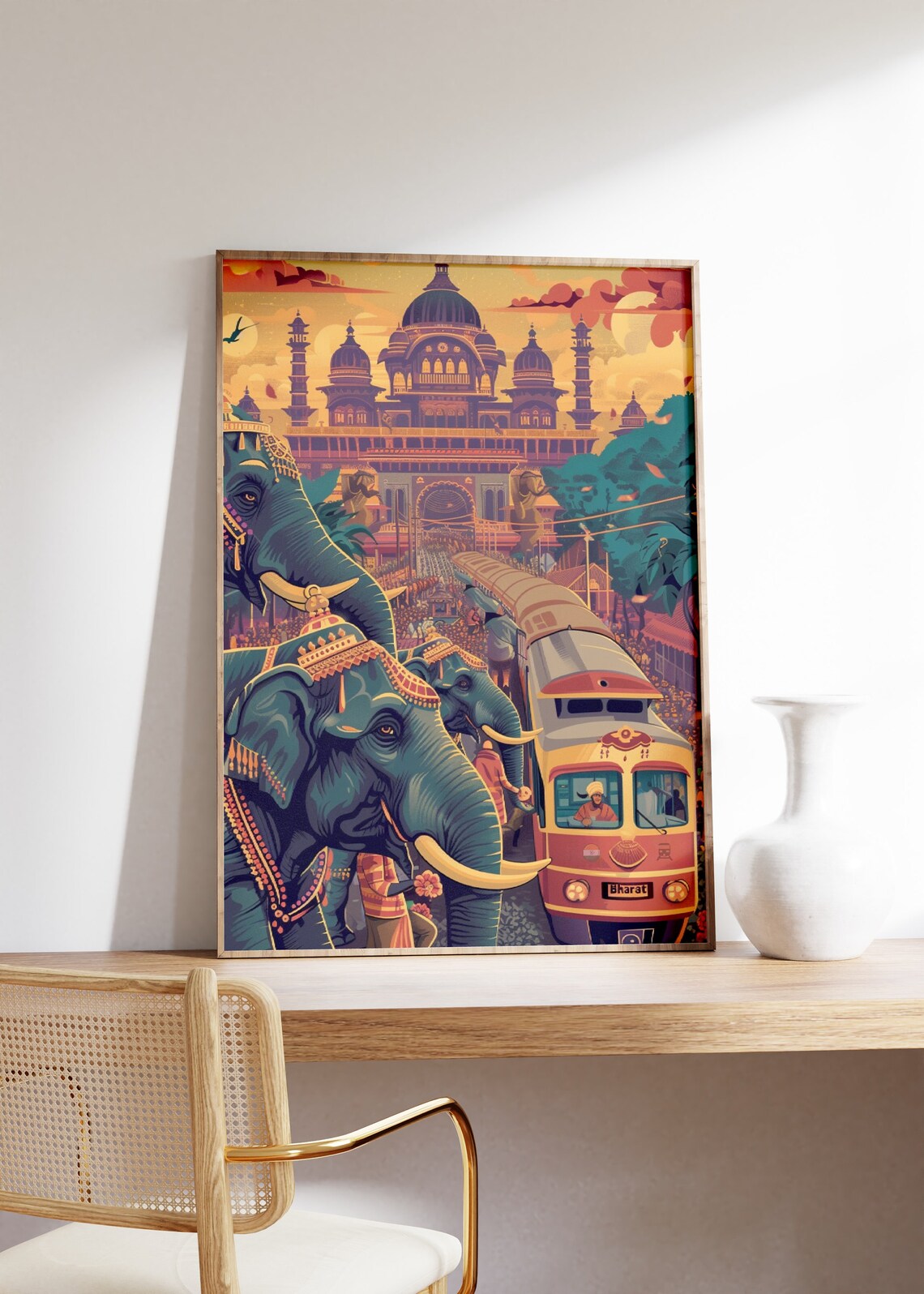 Indian Vikasit Bharat Poster, Colorful City Print - Etsy