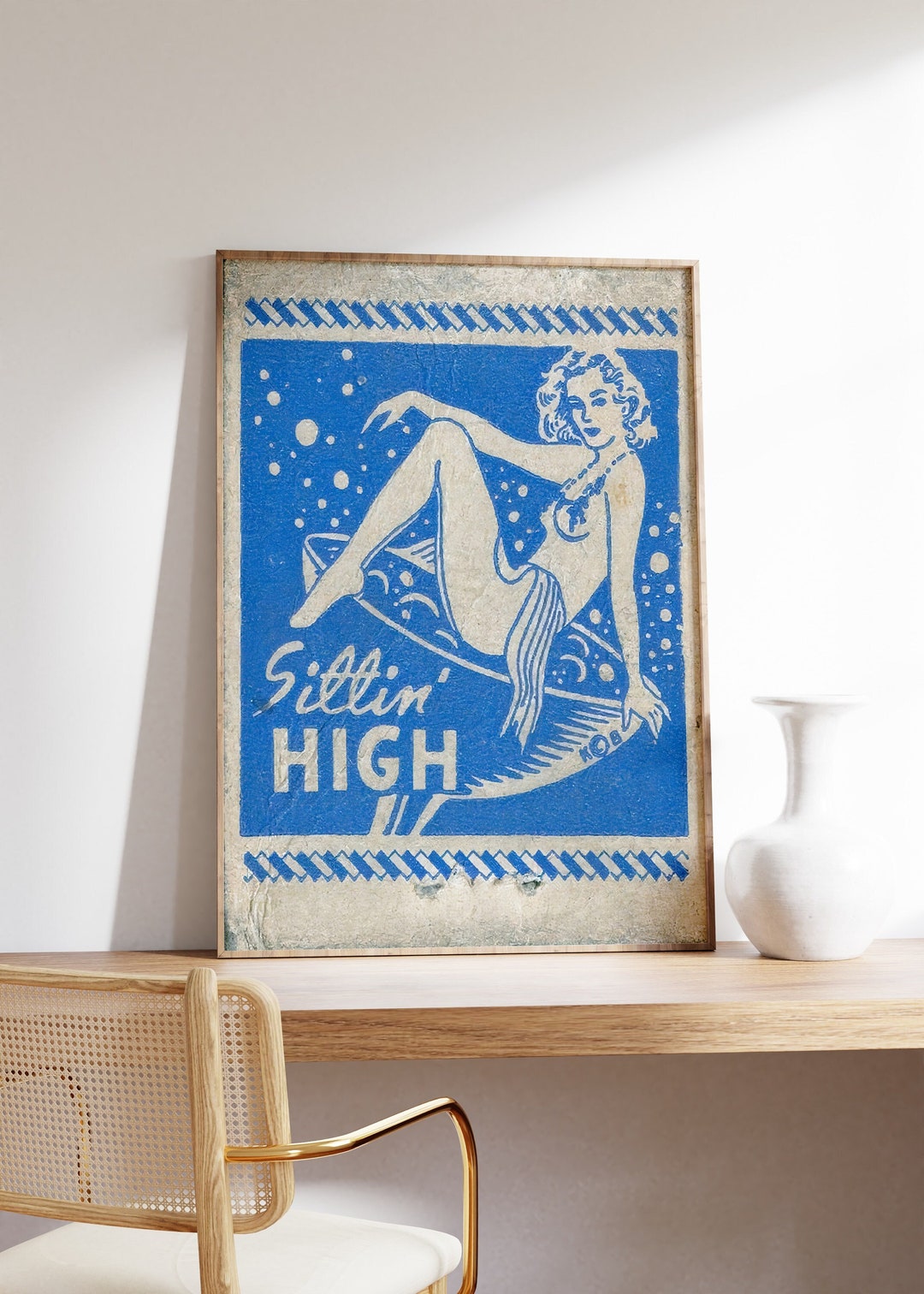 Sitting High Vintage Matchbox Print, Burlesque Matchbox Poster, Retro ...