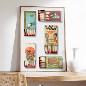 Vintage Matchbox Collage, Matchbox Compilation, Japanese Matchbox Art ...