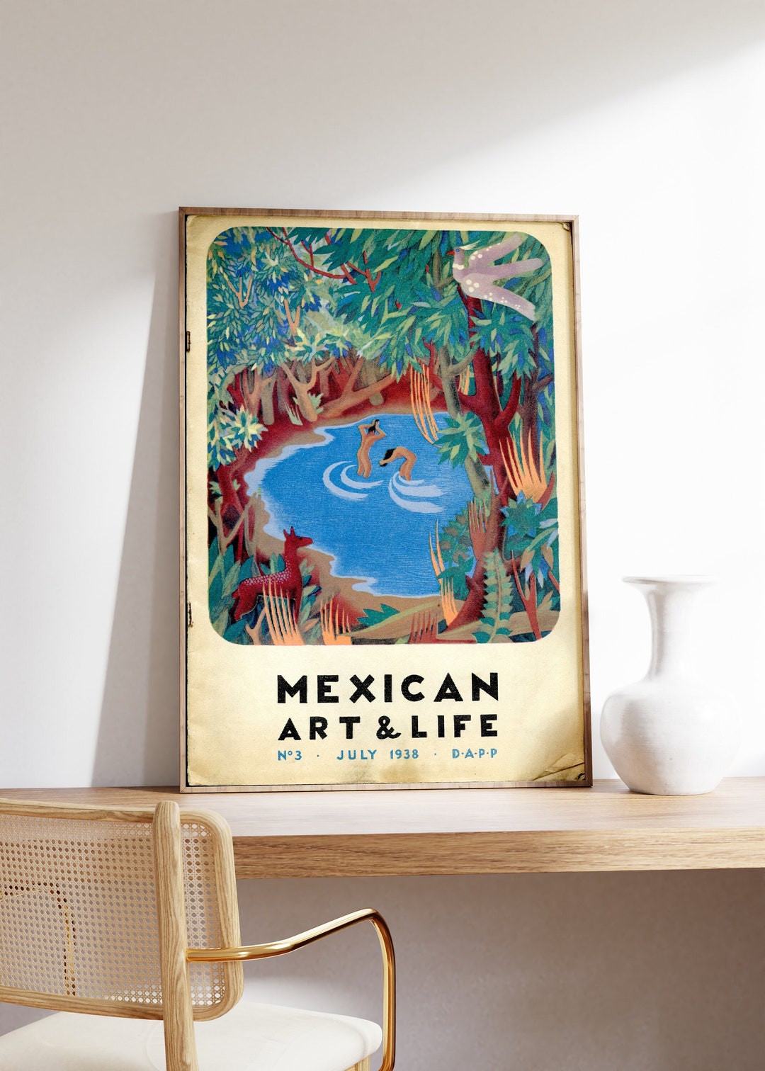 Mexican Art and Life Print, Colourful Mexican Poster, Traditional ...