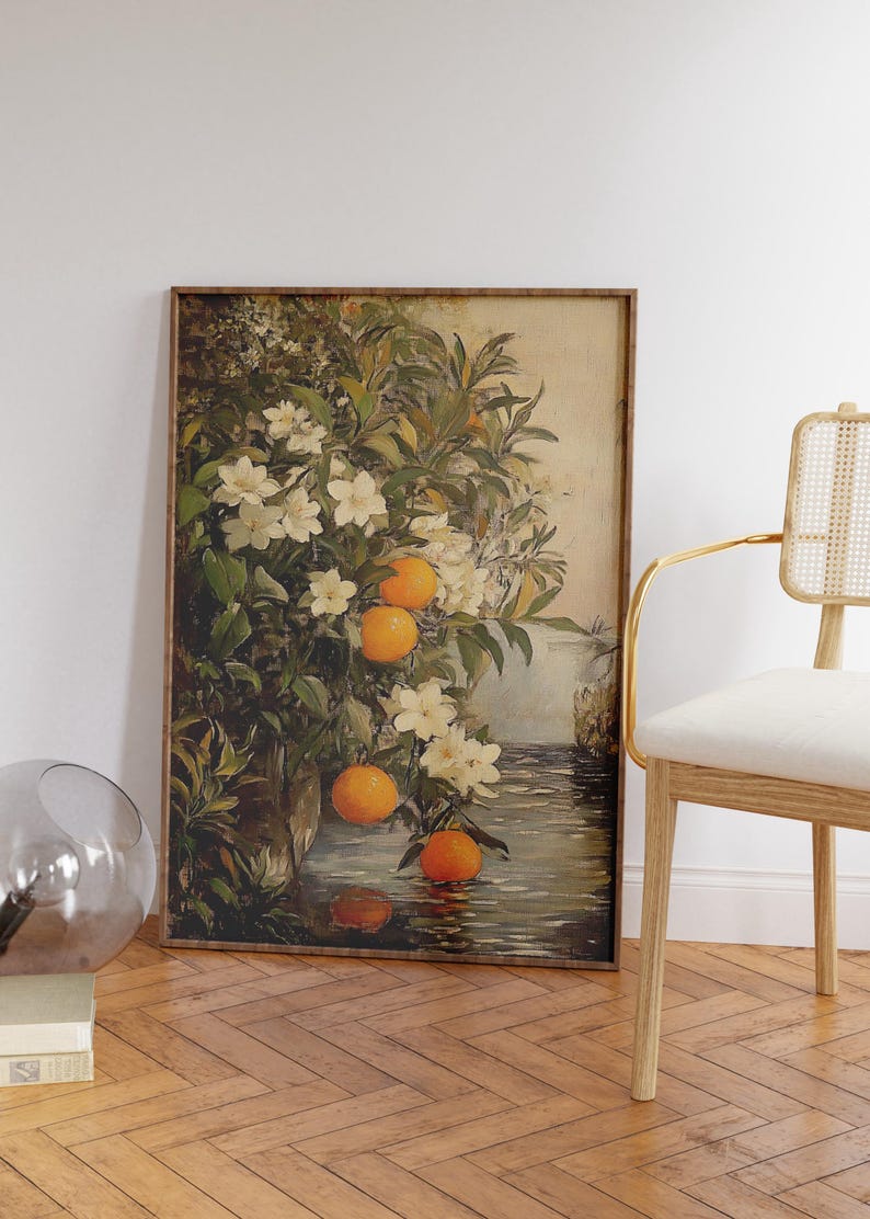 Vintage Orange Tree Botanical Print, Florida Citrus Grove Art - Etsy