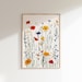Floral Watercolor Print Set of 3, Wildflower Field Wall Art, Colorful ...