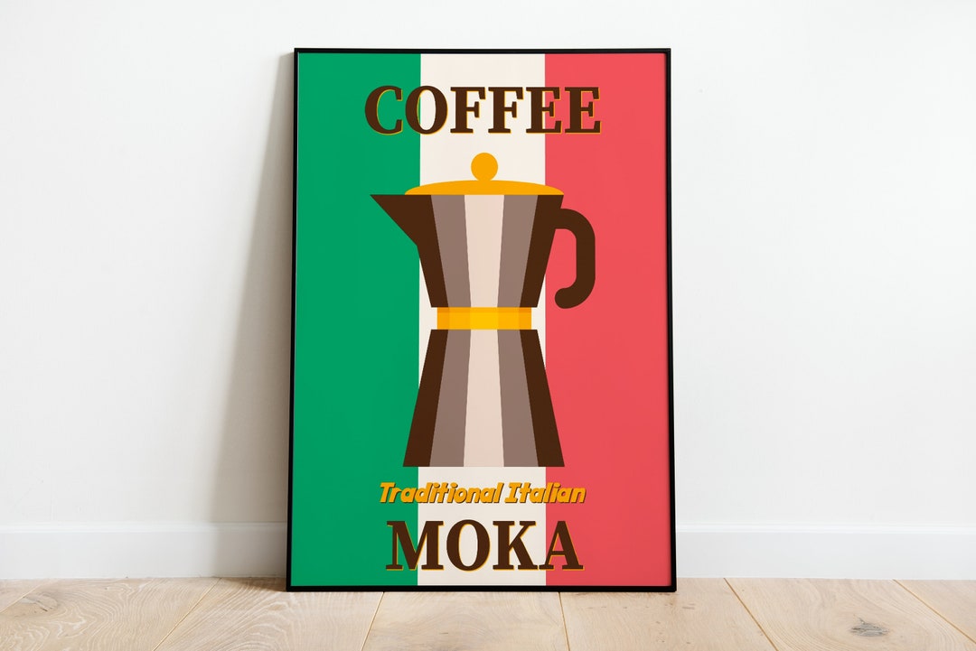 Traditional Italian Moka Print, Vintage Italian Coffee Poster, Coffee ...