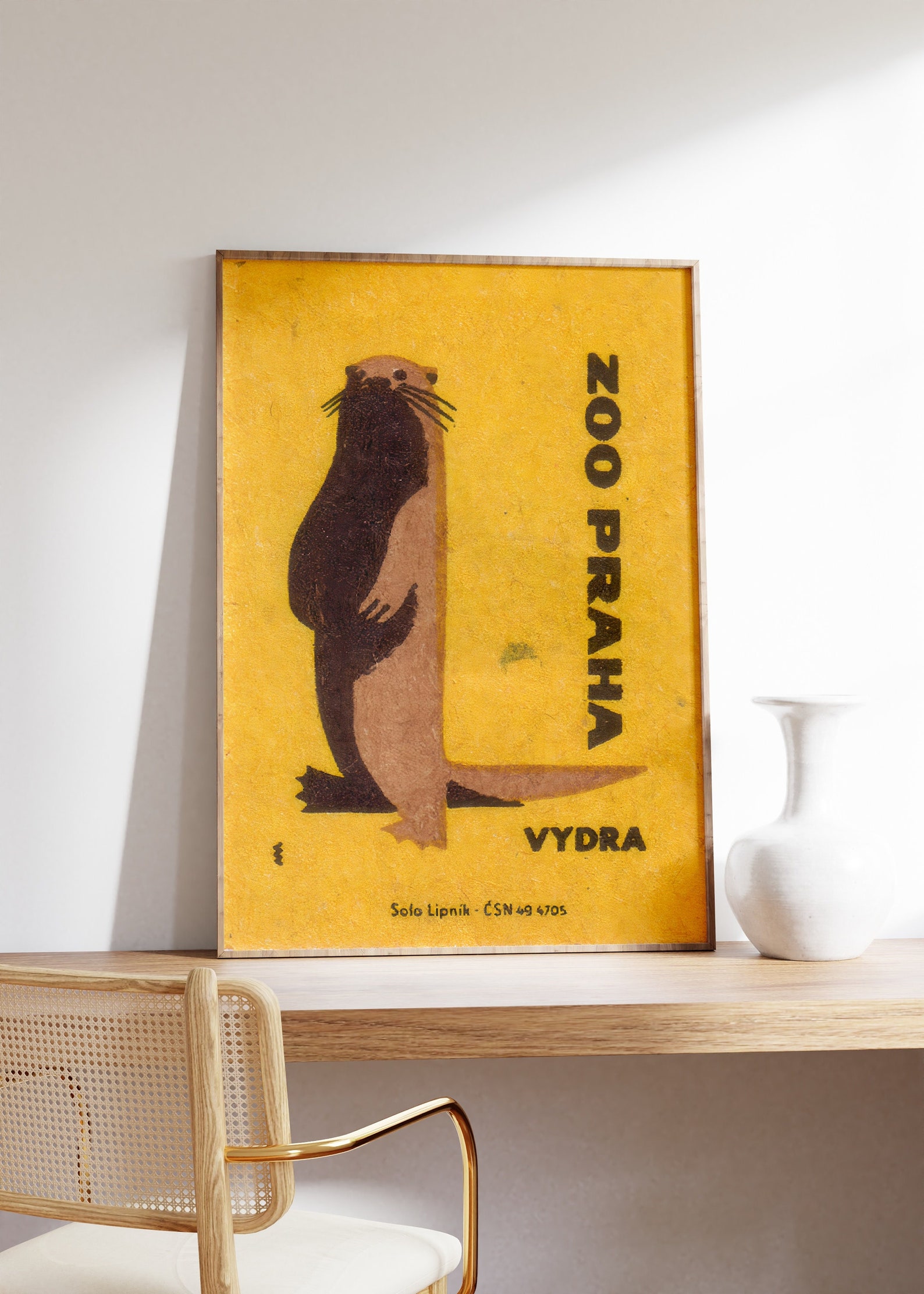 Otter Matchbox Print, Vintage Otter Print, Otter Wall Art, Czech ...