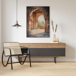 Indian Terrace Print, Colourful Indian Poster, Indian Wall Art, Room ...