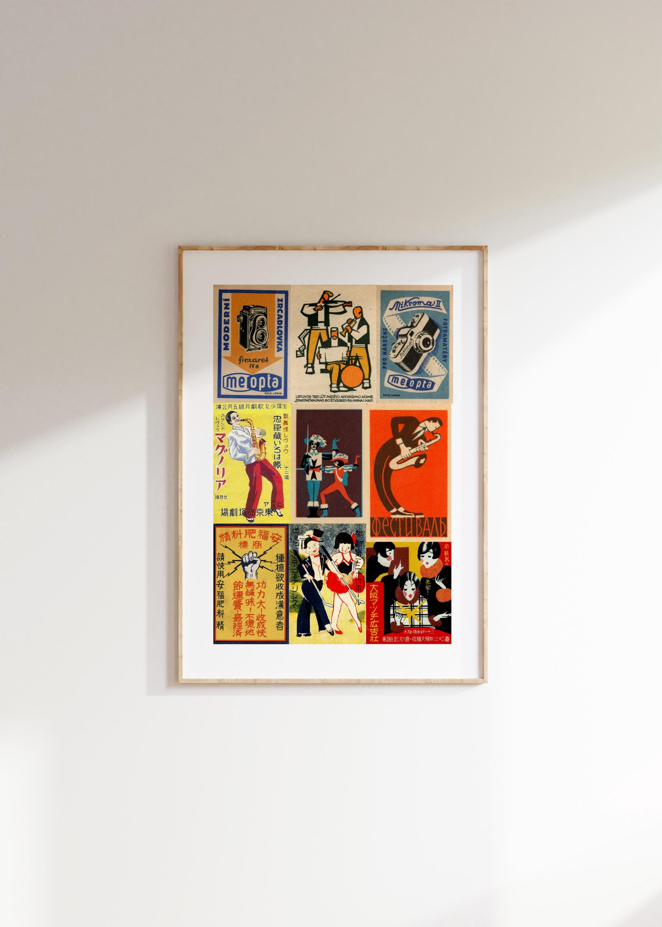 Vintage Matchbox Collage, Matchbox Compilation, Music, Dance ...