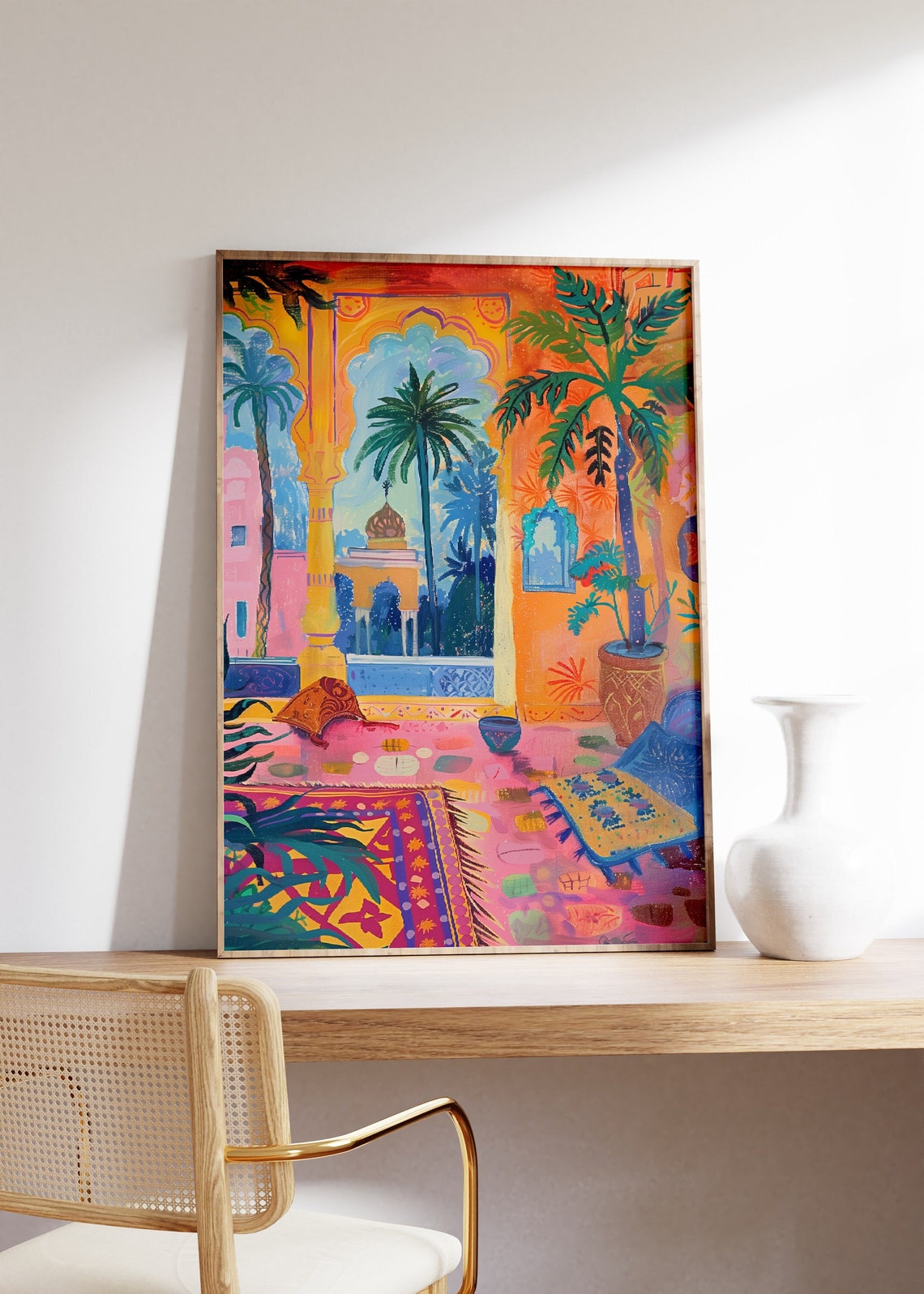 Indian Botanical Art Print, Colourful City View Poster - Etsy