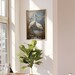 Two Crane Painting, Japanese Crane Print, Muted Red an Pink Tones ...